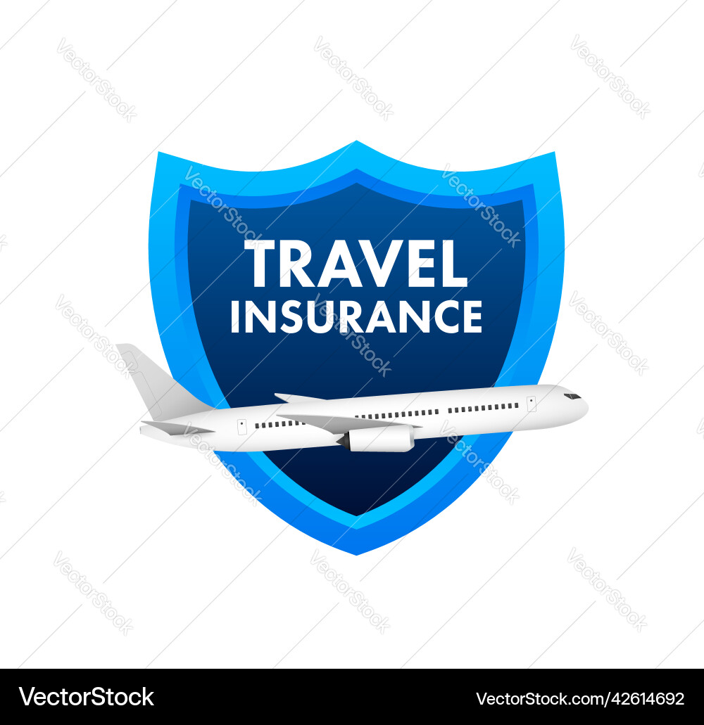Travel insurance in flat style isometric Vector Image