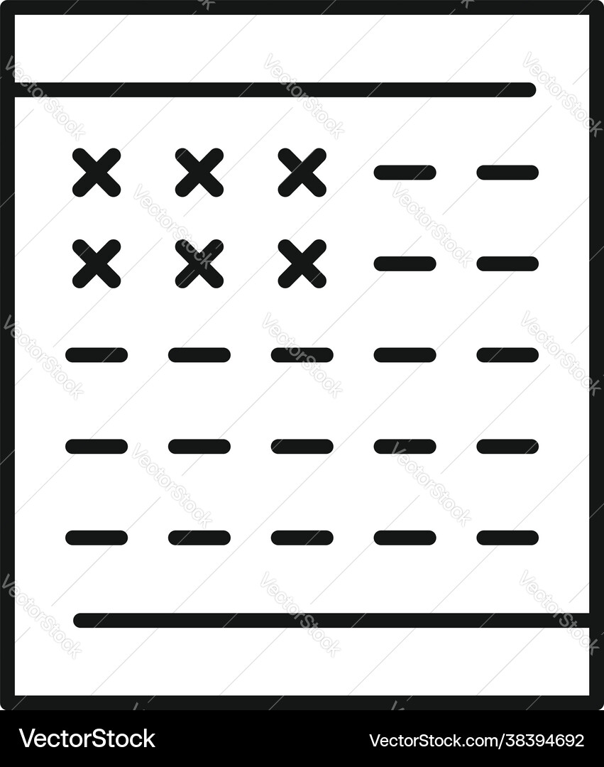 Winner lotto ticket icon outline win game Vector Image