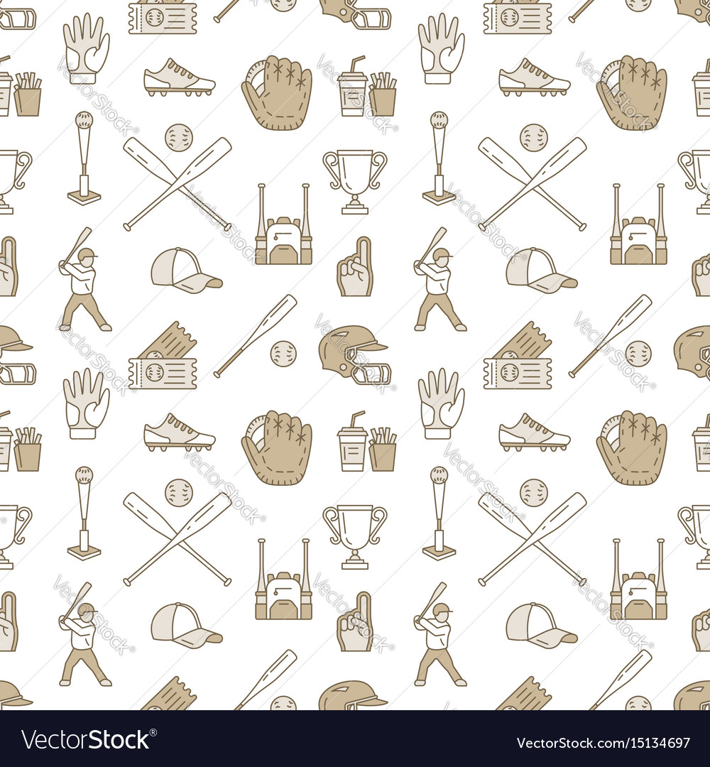 Baseball & Softball Pattern Royalty Free Vector Image