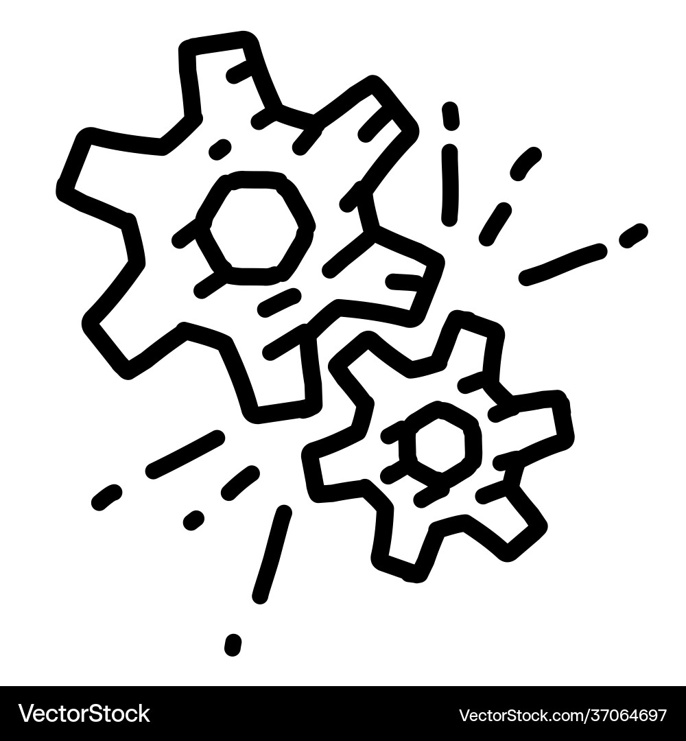 Business control hand drawn icon design outline Vector Image