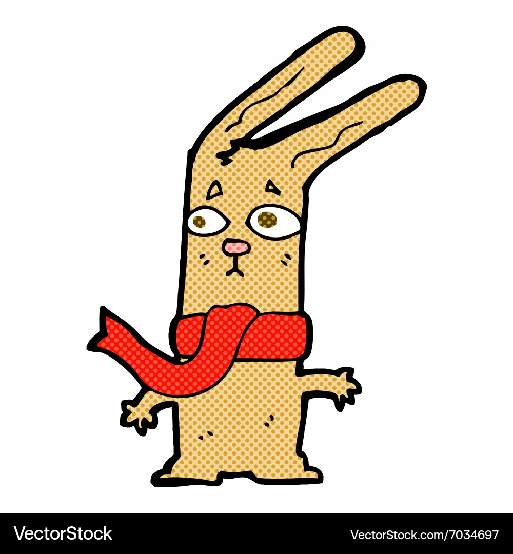 Comic cartoon rabbit Royalty Free Vector Image
