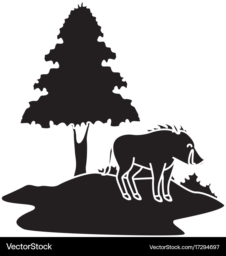 Jabali animal cartoon Royalty Free Vector Image