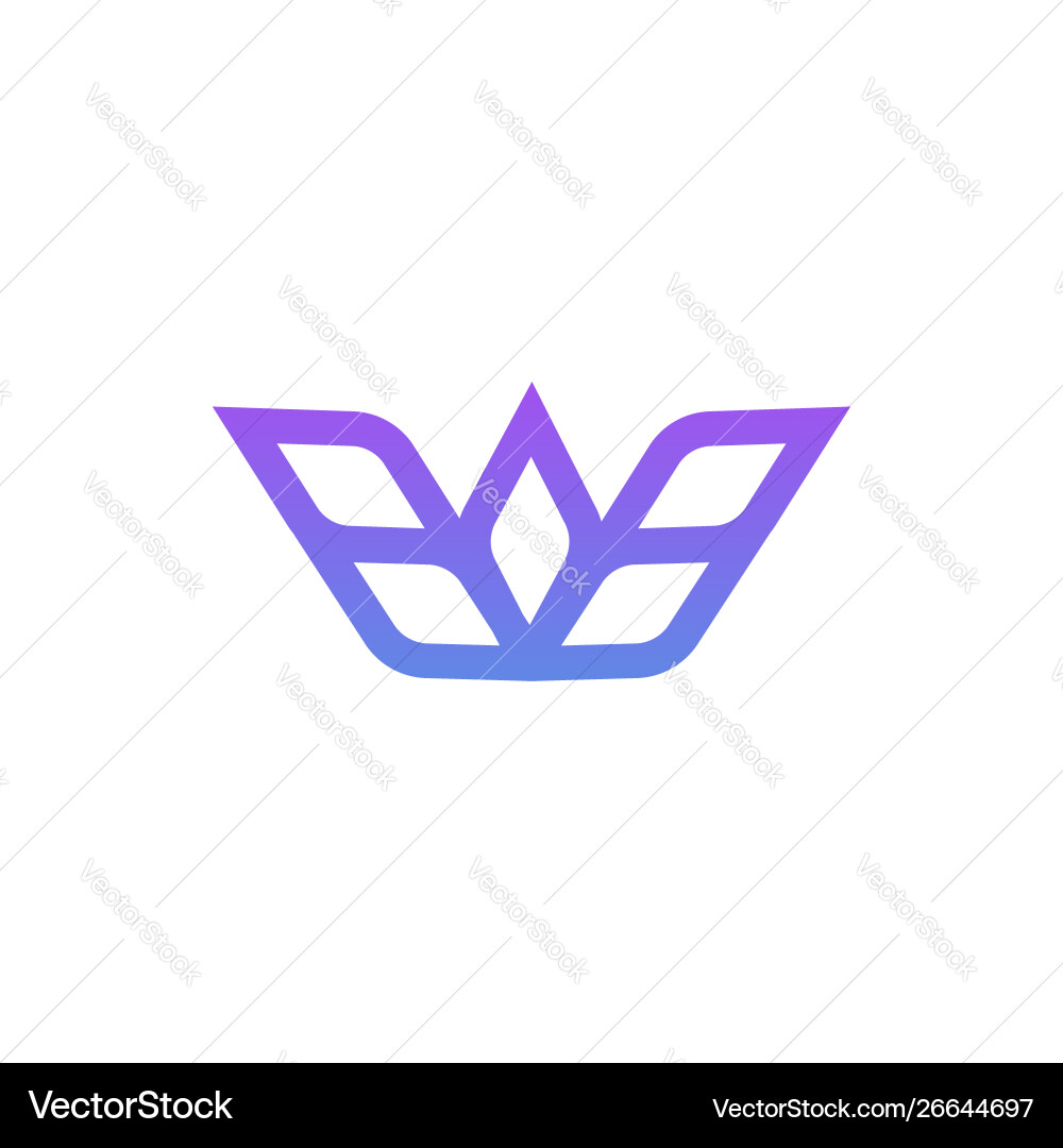 Letter w with a unique design logo for modern Vector Image