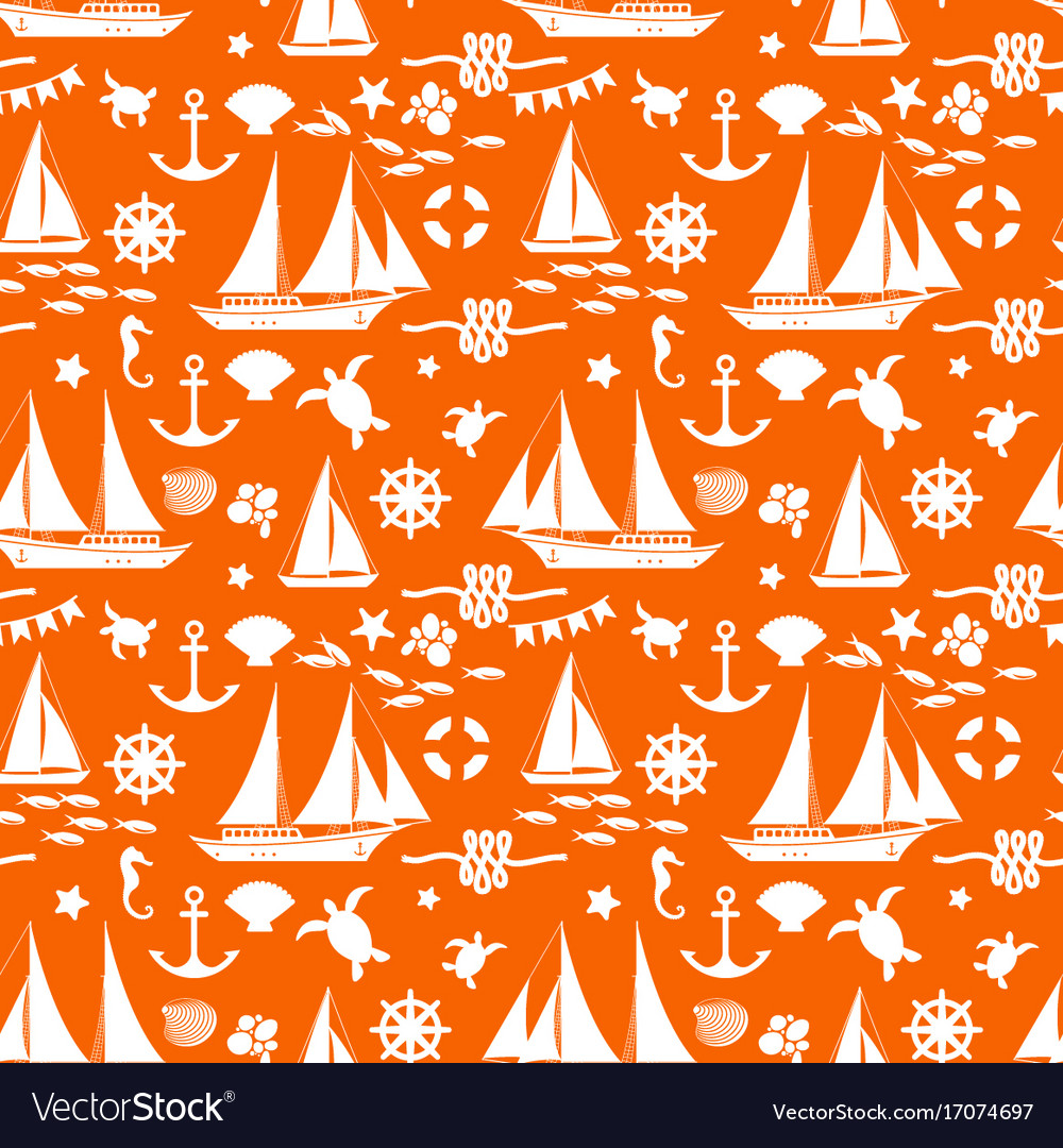 Orange summer seamless pattern Royalty Free Vector Image