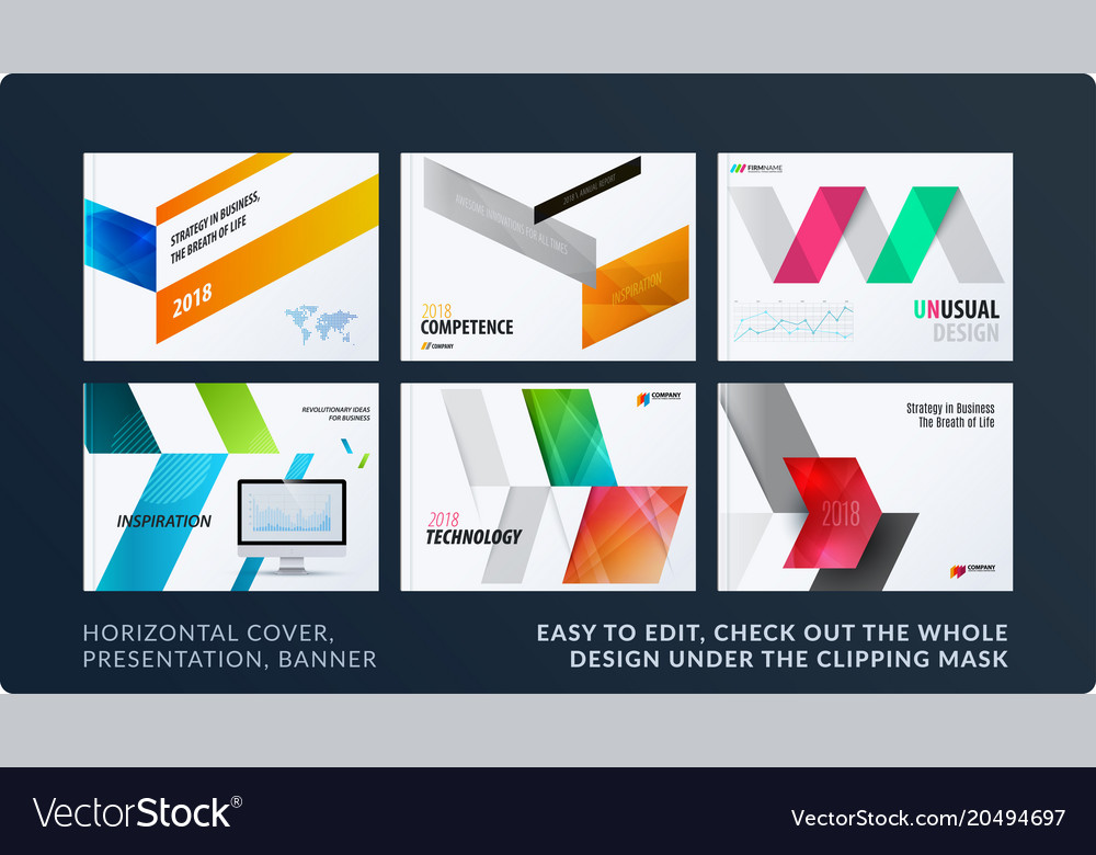 Presentation abstract set of modern Royalty Free Vector