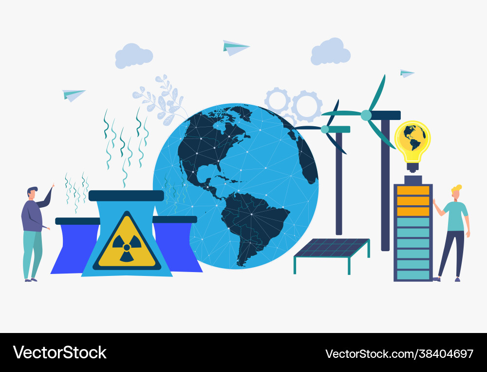 Risks radiation to atmosphere Royalty Free Vector Image