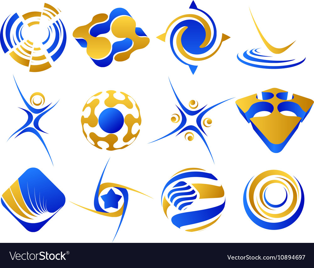 Set of abstract design elements Royalty Free Vector Image