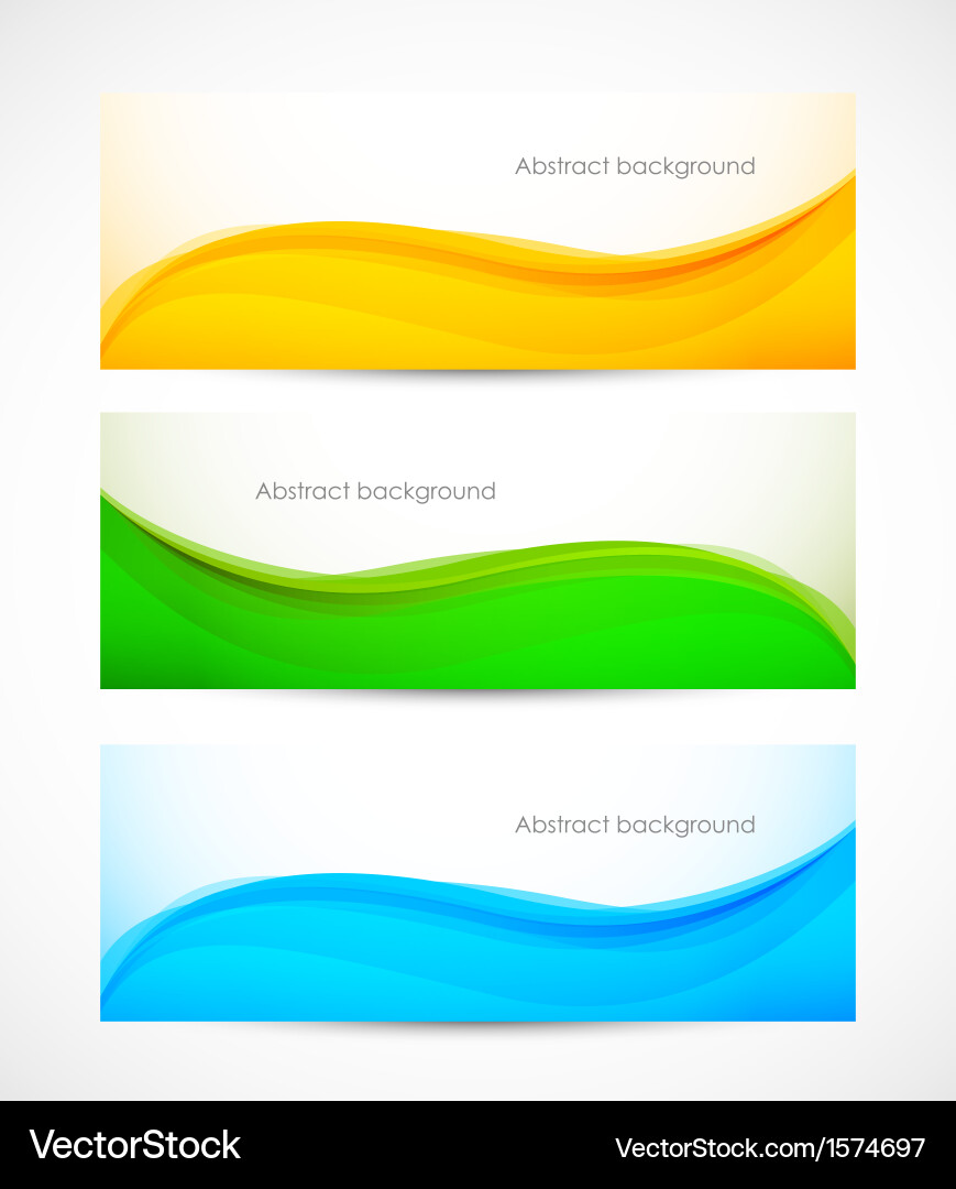 Set of wavy banners Royalty Free Vector Image - VectorStock