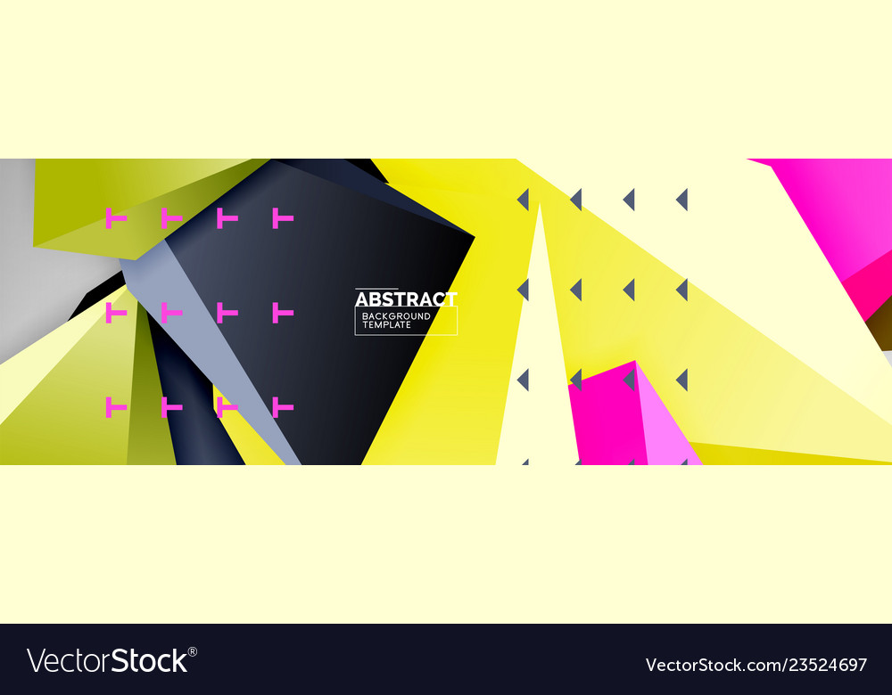 Triangles polygonal background 3d poly Royalty Free Vector