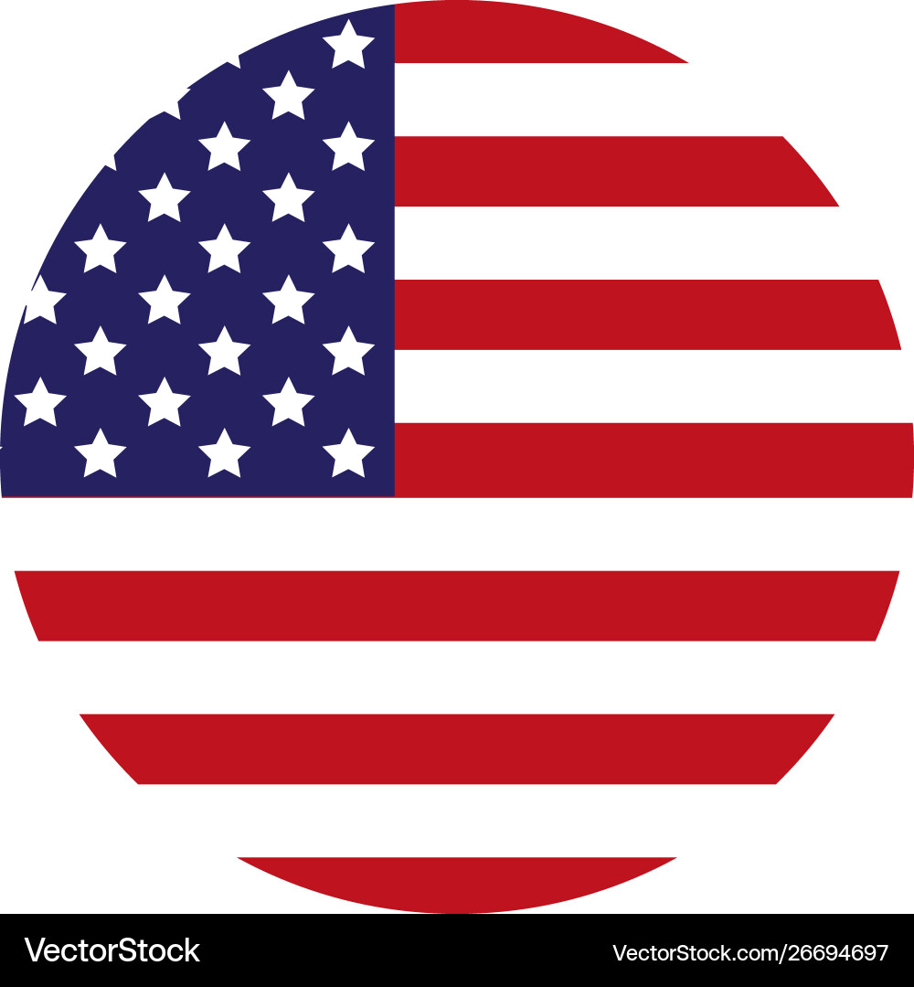 United states flag icon Royalty Free Vector Image