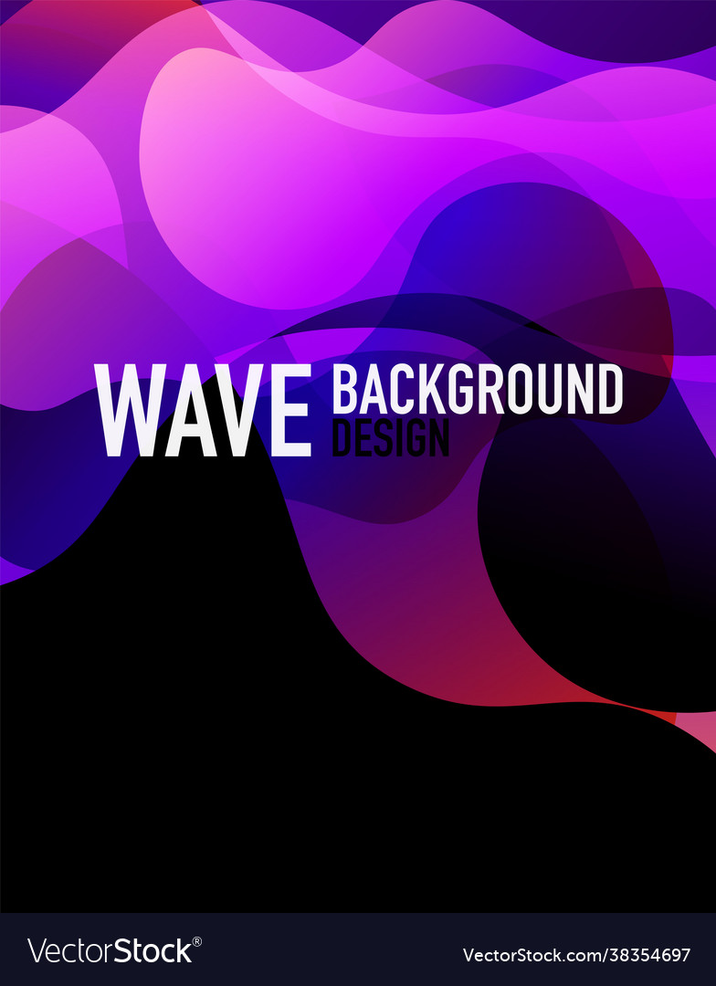 Vertical fluid gradient wave abstract background Vector Image