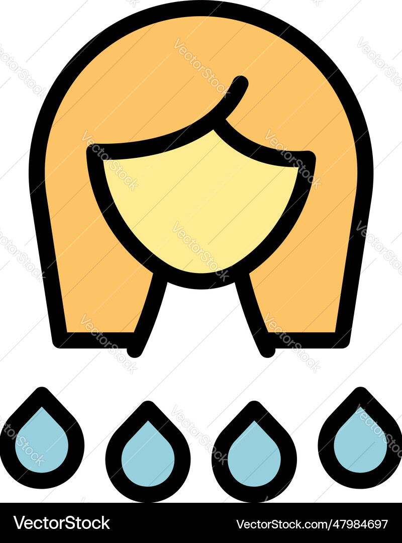 Woman menopause icon flat Royalty Free Vector Image
