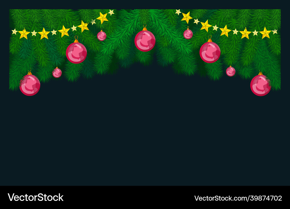 A christmas card with place for the text Vector Image