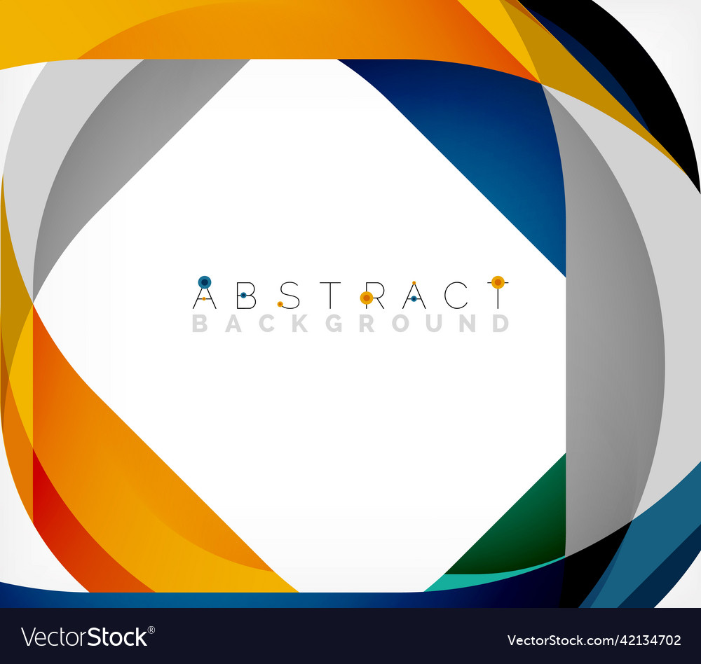 Abstract square shape with overlapping waves Vector Image