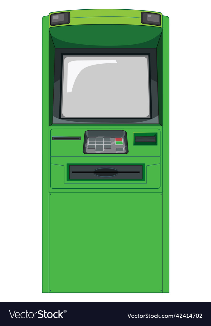 Atm machine isolated on white background Vector Image