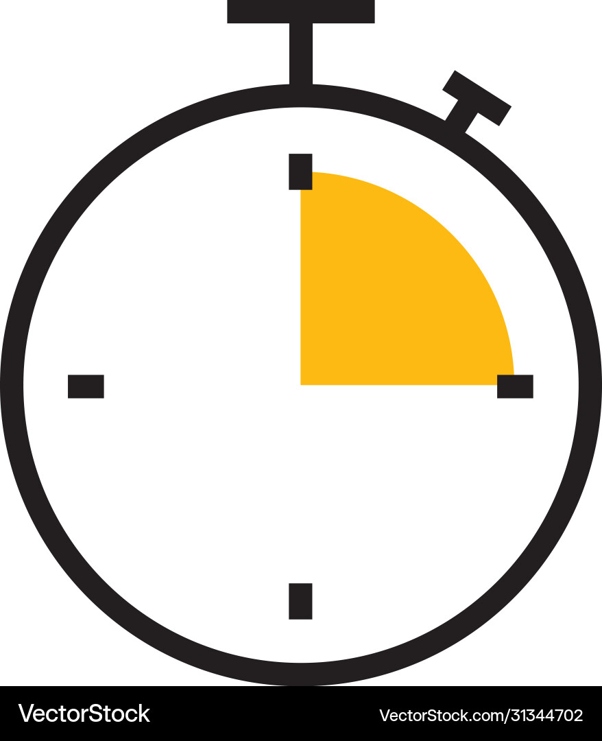 Chronometer icon half color line style Royalty Free Vector