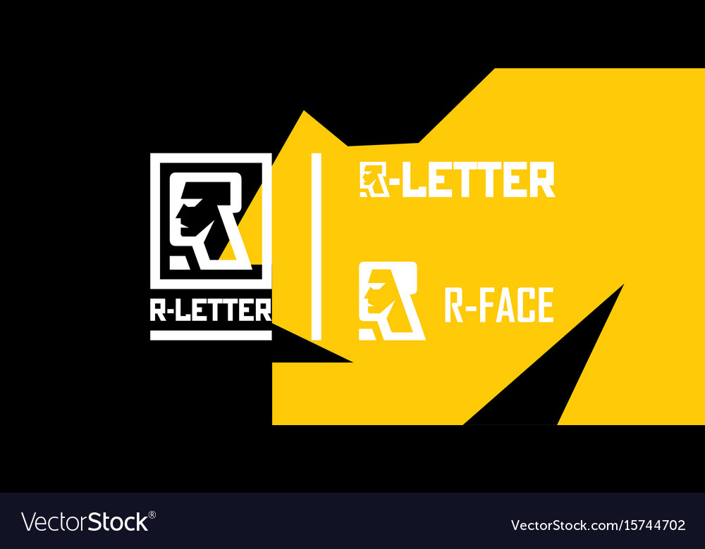 Face man human profile logo Royalty Free Vector Image
