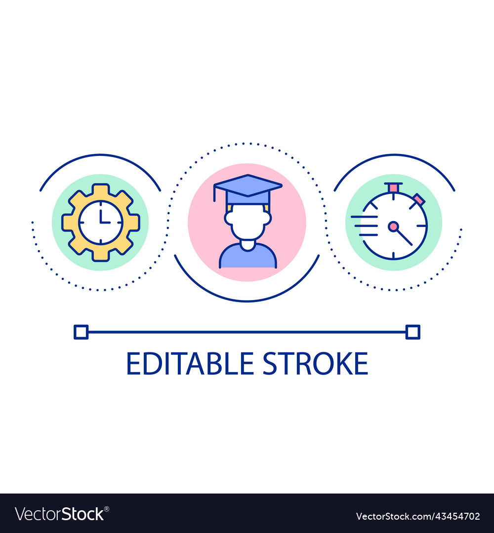 Fast learner student loop concept icon Royalty Free Vector Fast learner student loop concept icon Royalty Free Vector