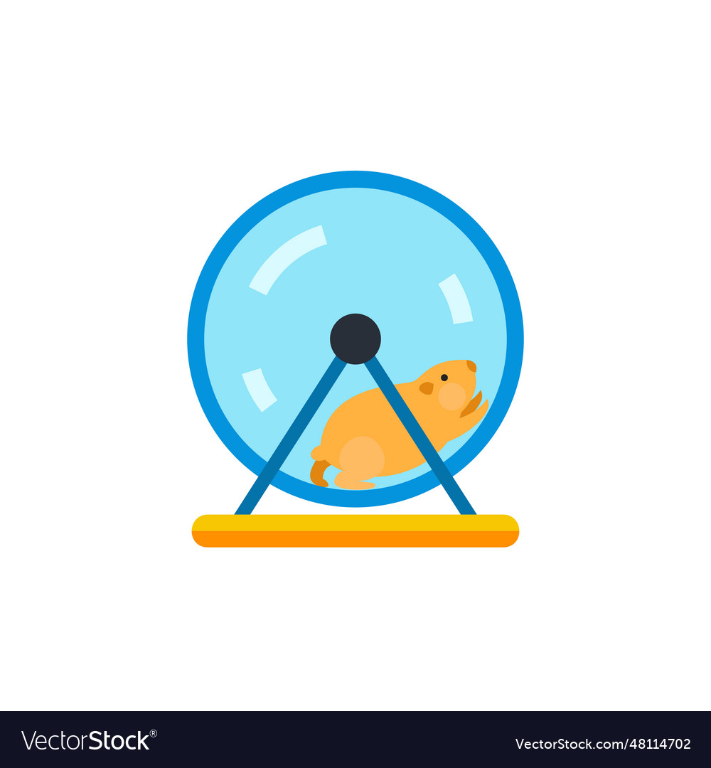 Hamster in wheel icon Royalty Free Vector Image