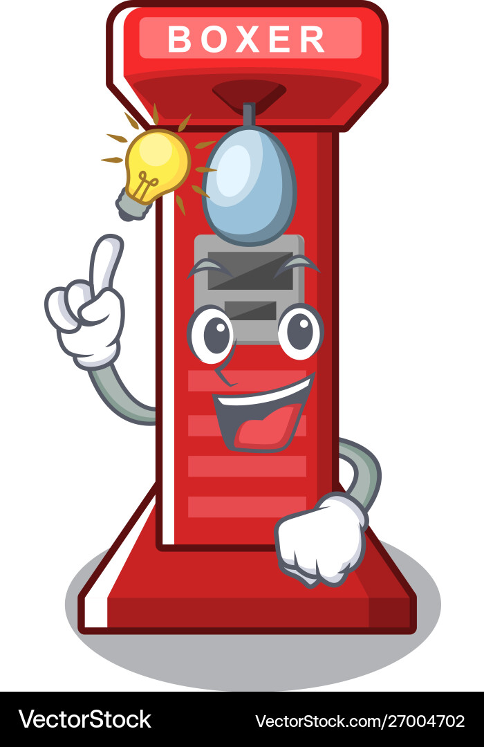 Have an idea boxing game machine in cartoon shape Vector Image