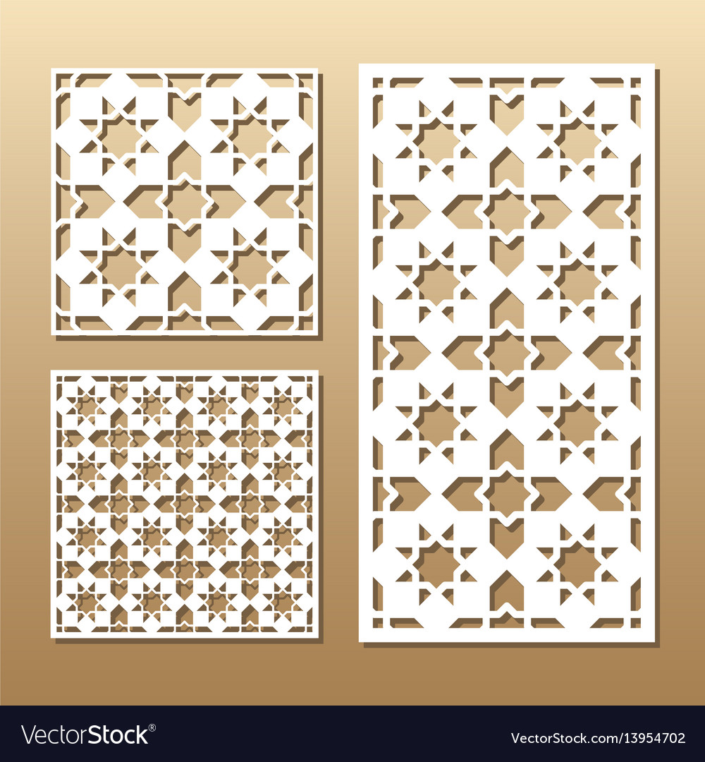 Laser cut panel Royalty Free Vector Image - VectorStock