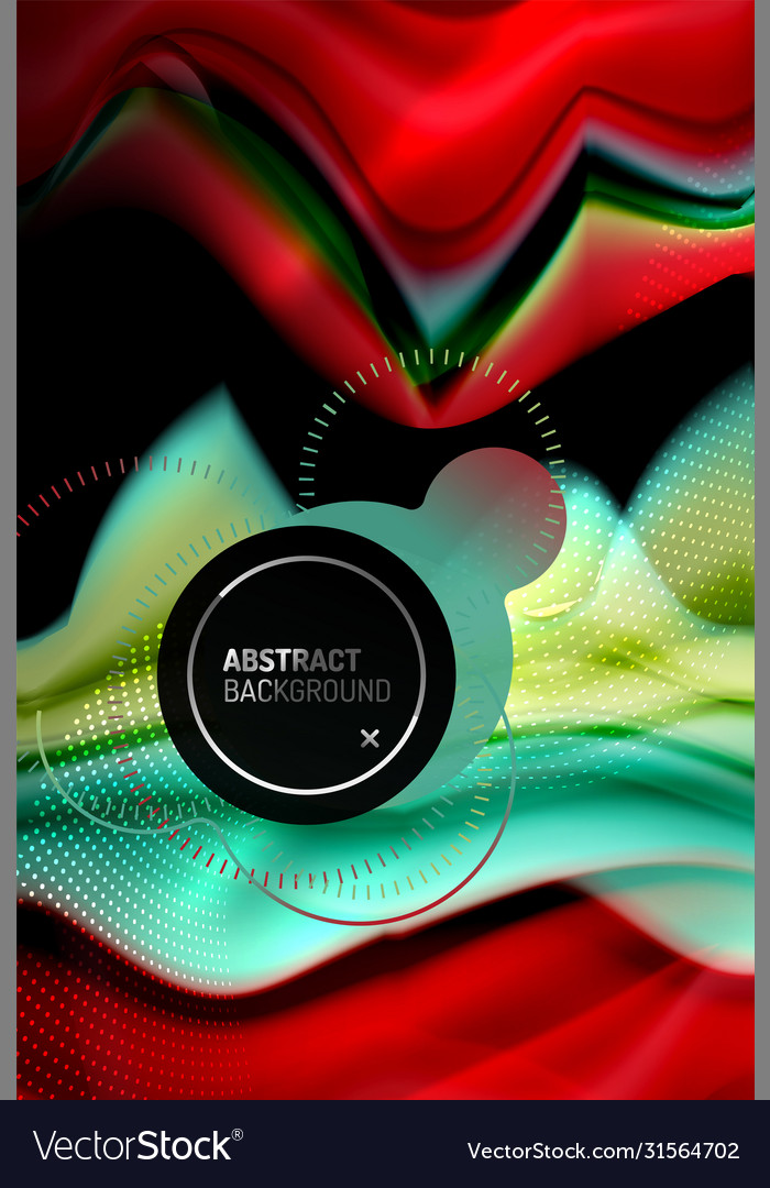 Liquid gradients abstract background color wave Vector Image