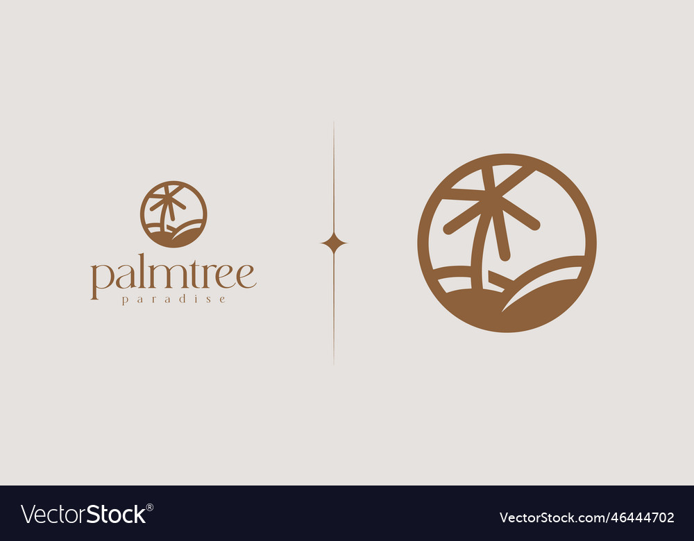 Palm tree summer tropical universal creative Vector Image