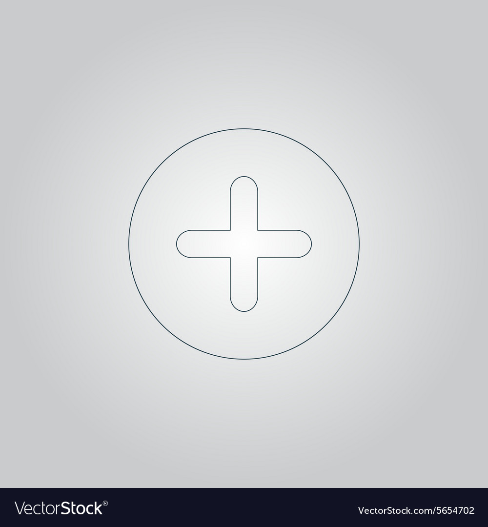 Plus circle icon Royalty Free Vector Image - VectorStock