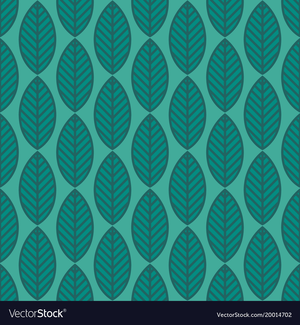 Seamless stylized leaf pattern Royalty Free Vector Image