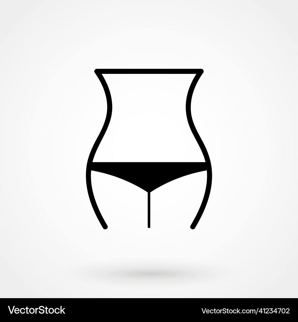 Womans waist icon flat design best Royalty Free Vector Image