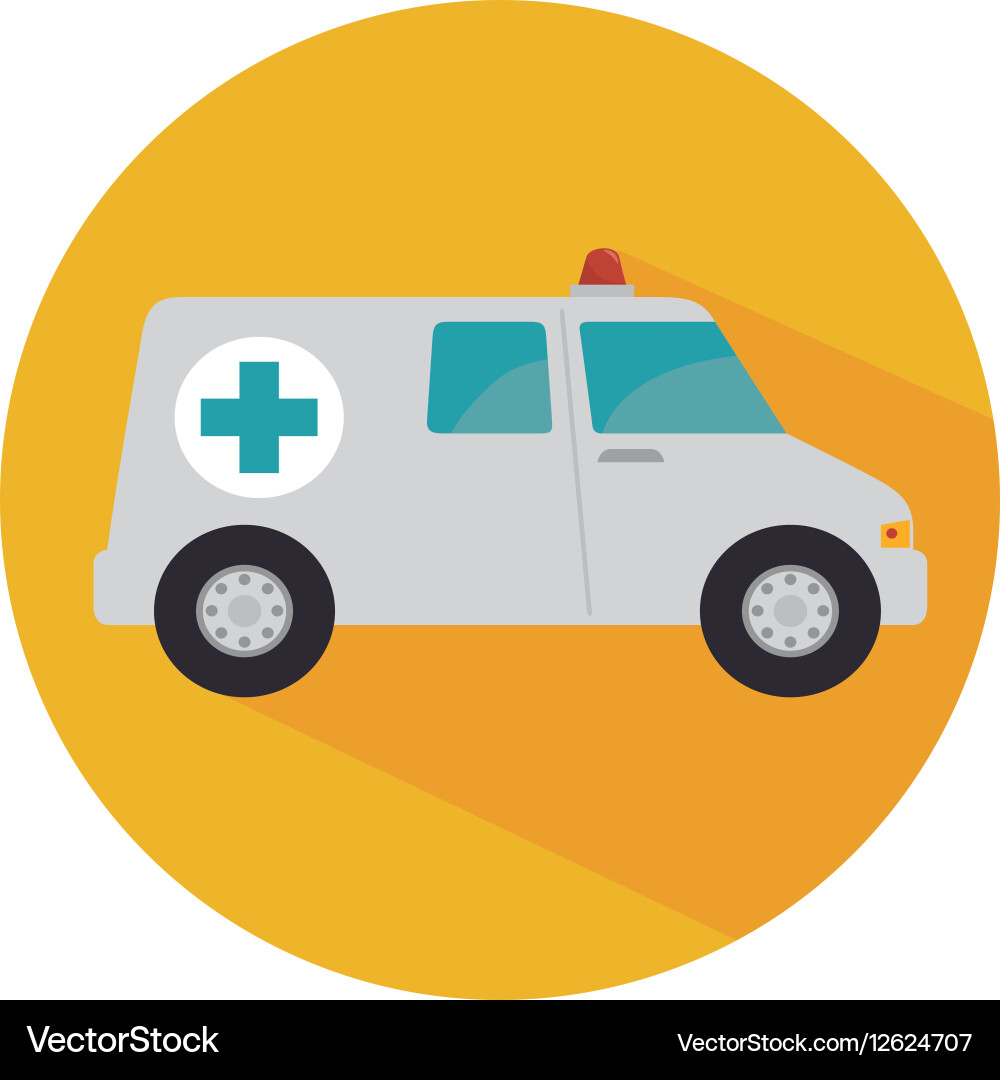 Ambulance emergency vehicle icon Royalty Free Vector Image