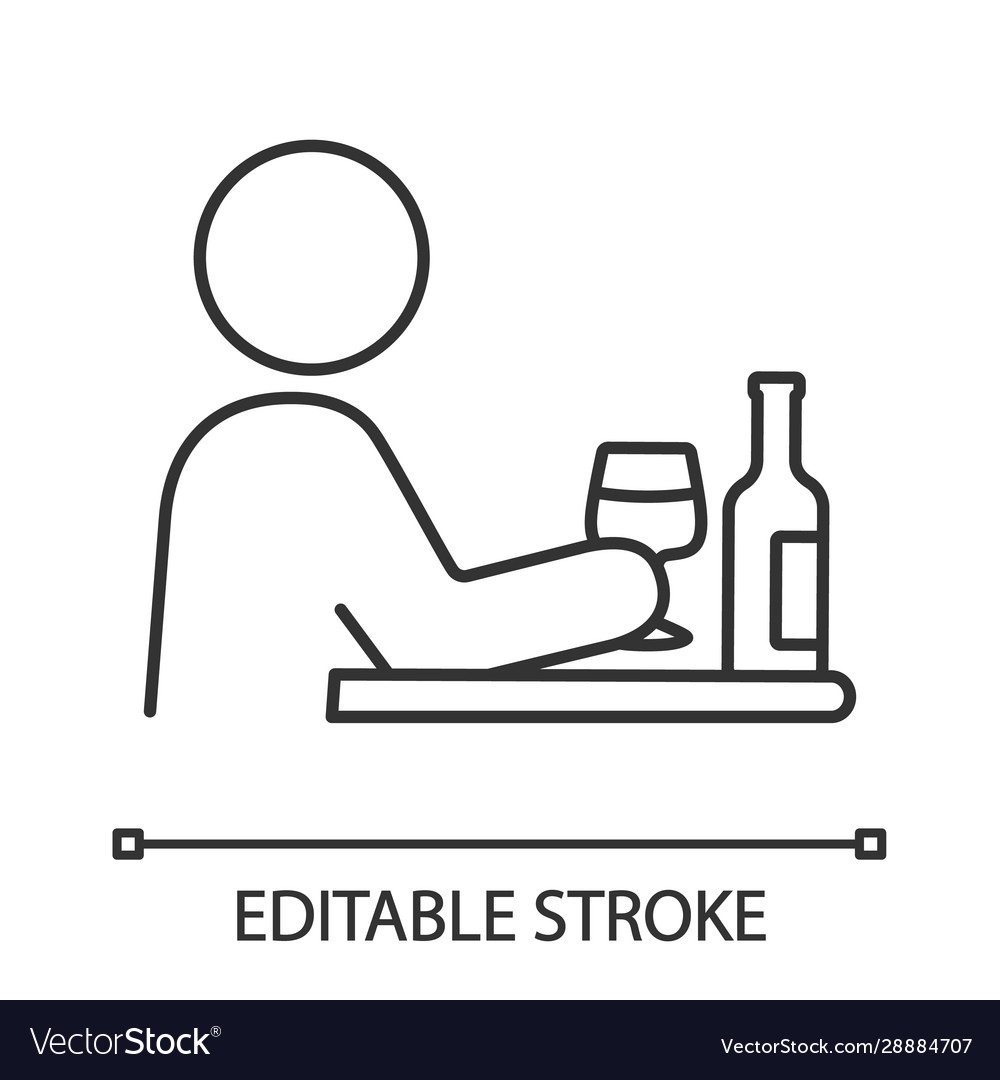 Bad habits linear icon Royalty Free Vector Image Bad habits linear icon Royalty Free Vector Image