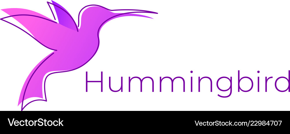 Beautiful hummingbird logo icon Royalty Free Vector Image