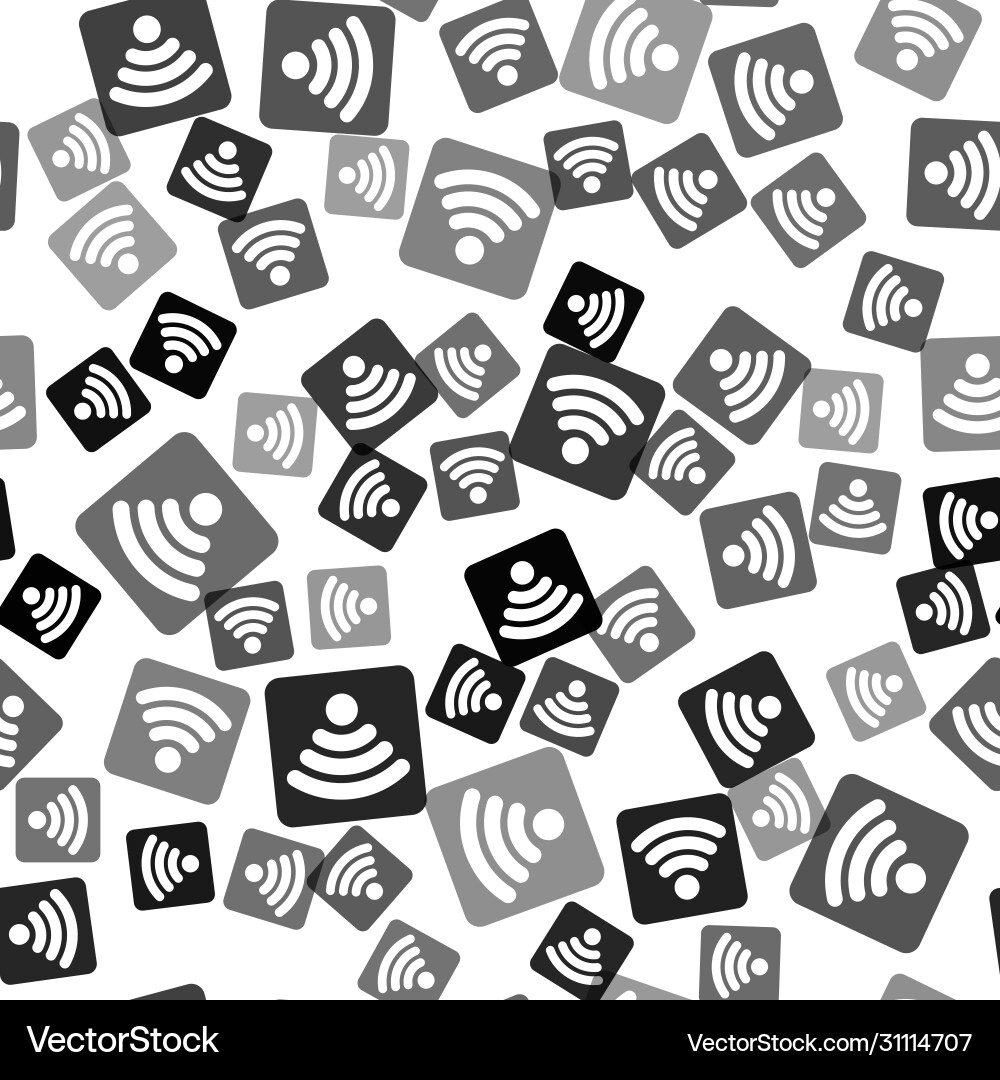 Black wi-fi wireless internet network symbol icon Vector Image