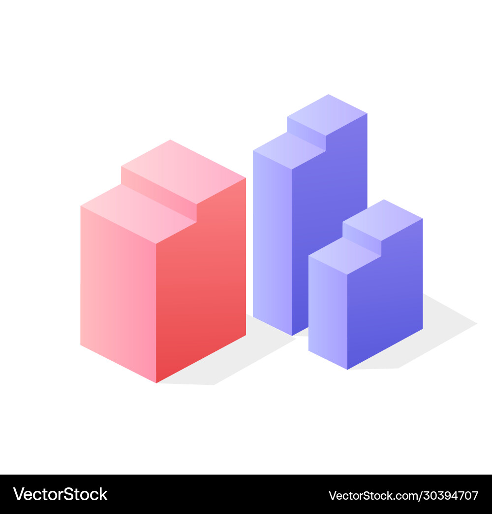 City set 3d isometric urban infrastructure Vector Image