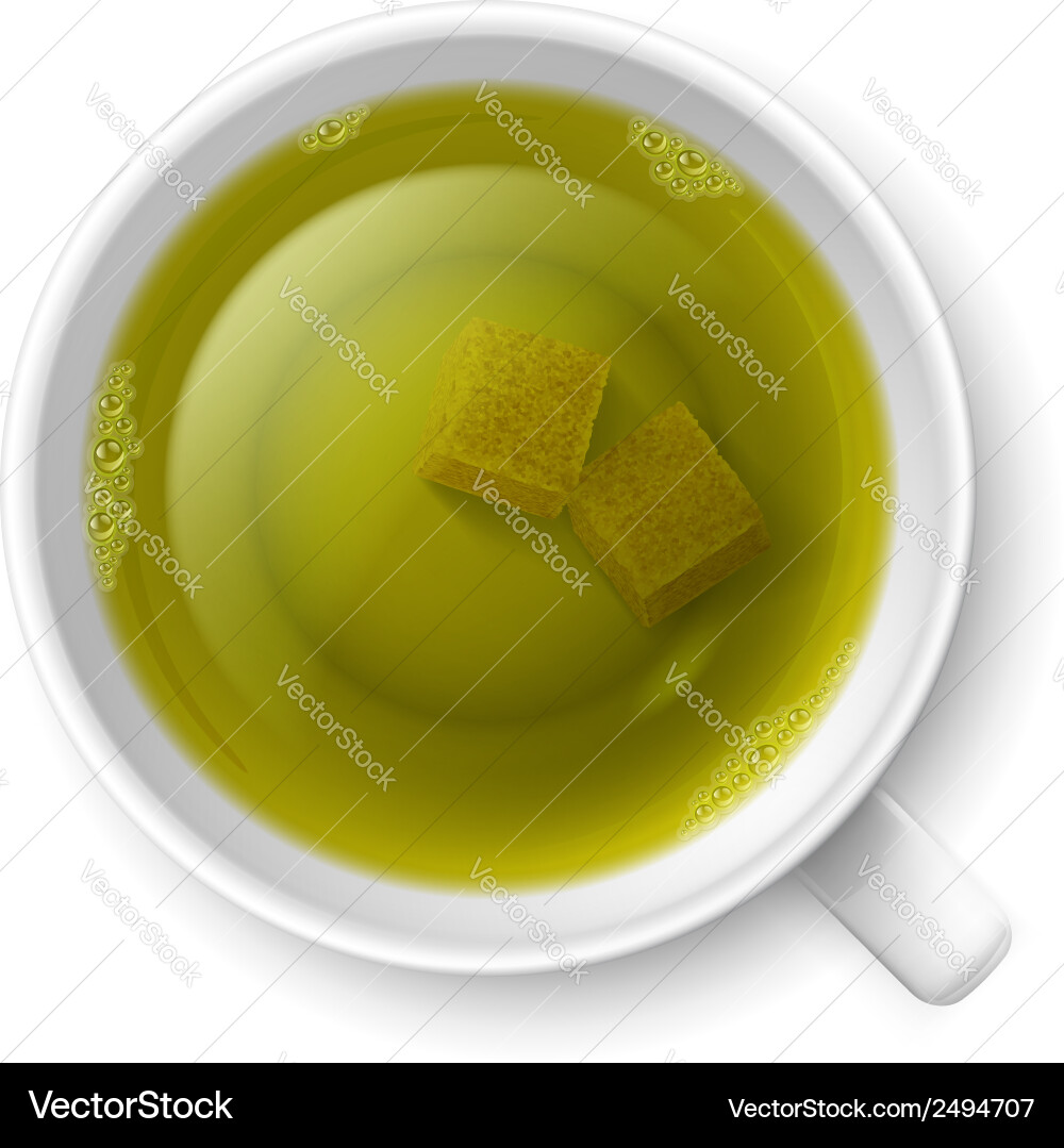 Cup of green tea Royalty Free Vector Image - VectorStock