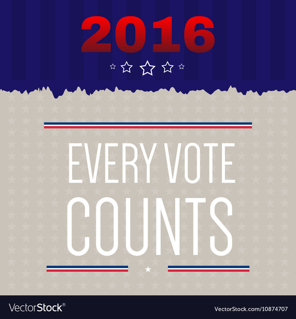 Digital usa election with every vote counts Vector Image