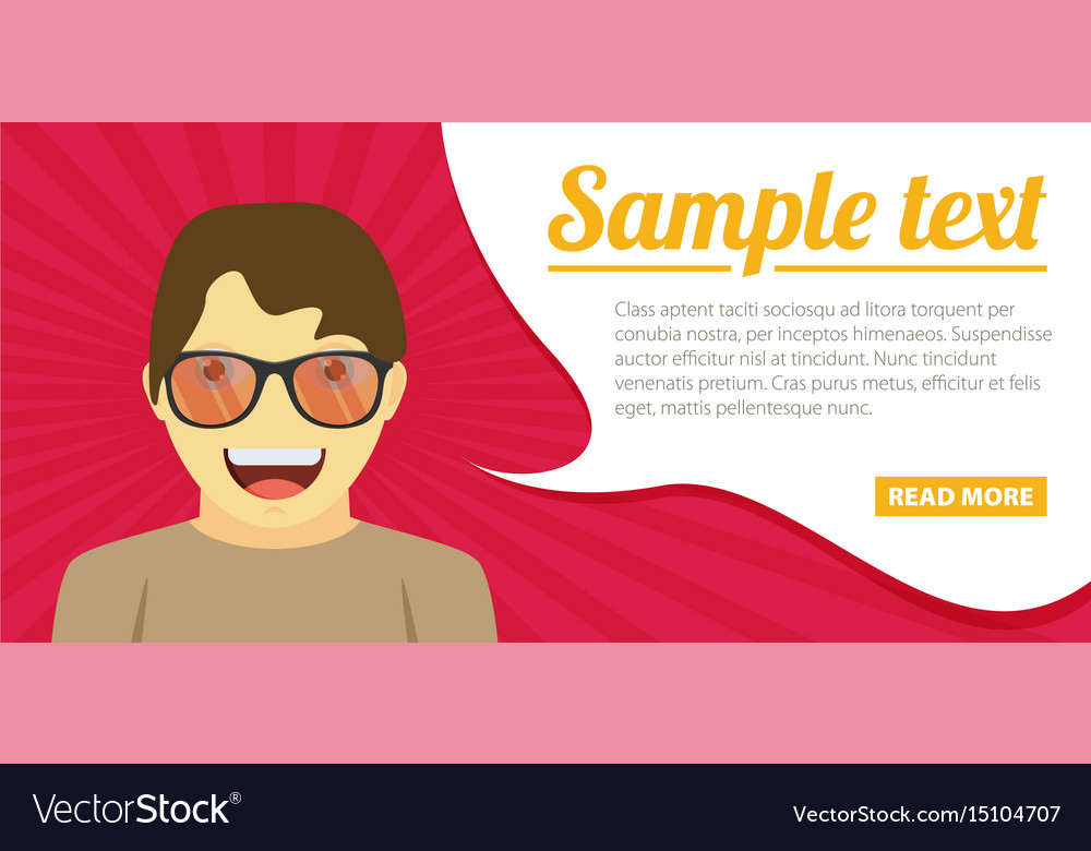 Fun concept flat design horizontal layout Vector Image