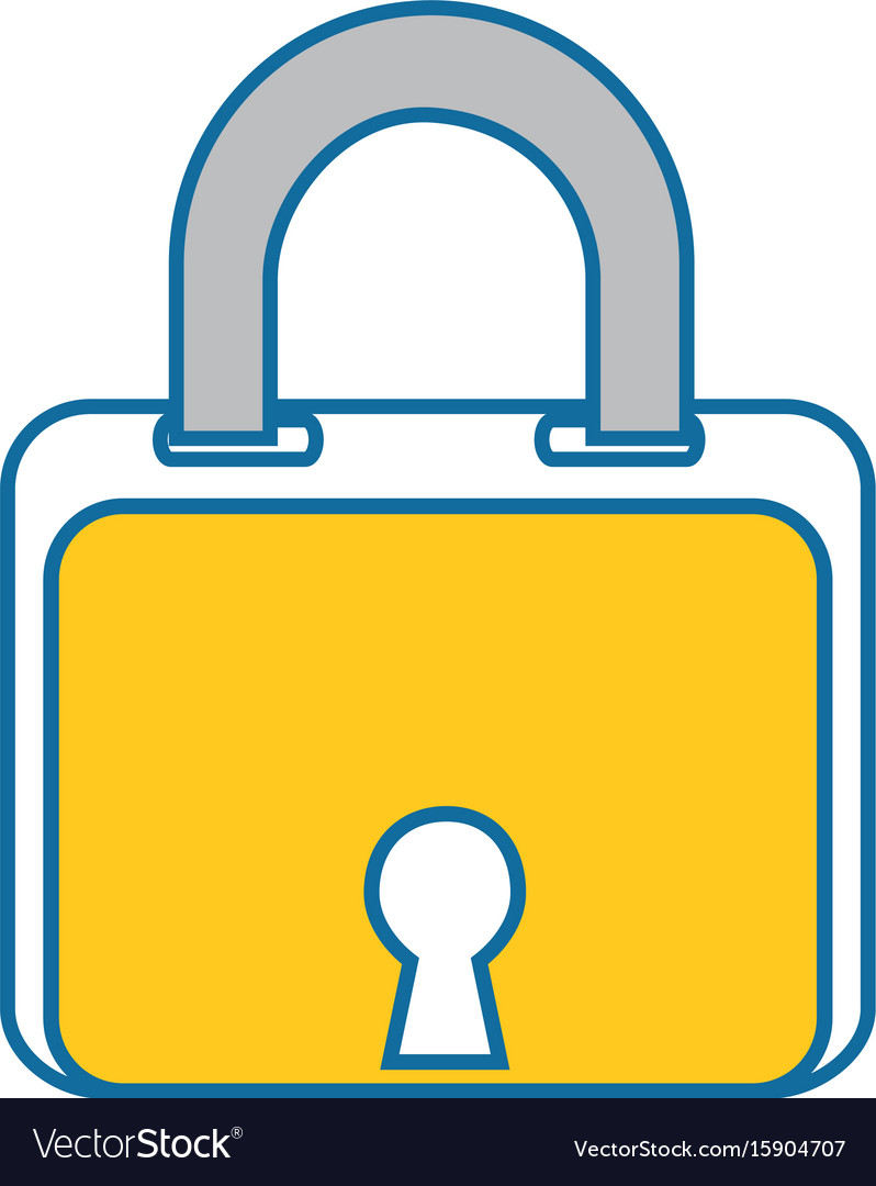 Isolated security padlock Royalty Free Vector Image