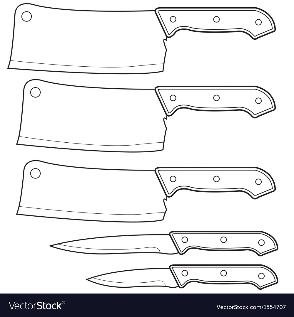 Kitchen knife Royalty Free Vector Image - VectorStock