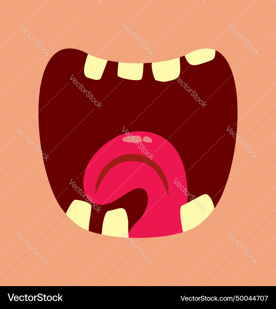 Mouth with tooth loss problem health concept Vector Image