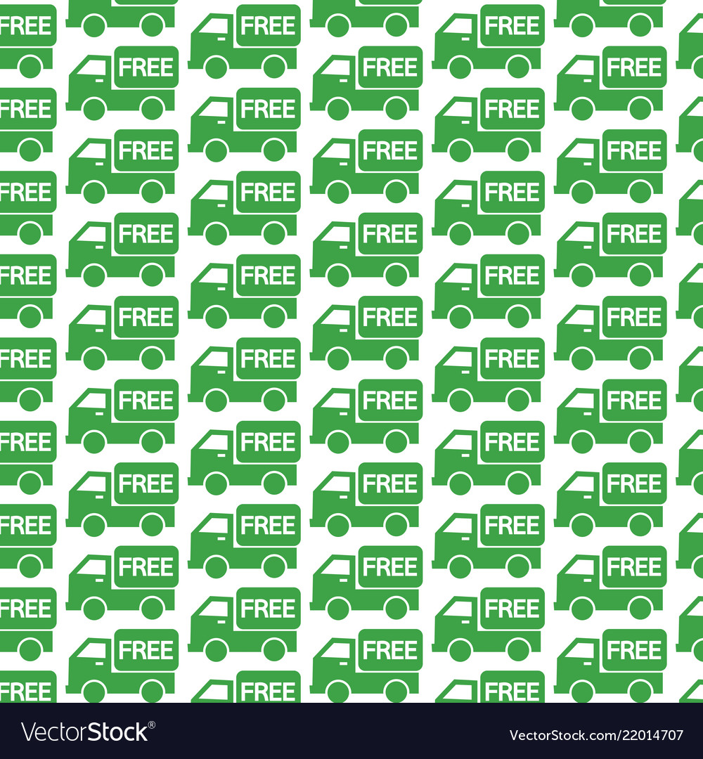 Pattern background free shipping icon Royalty Free Vector