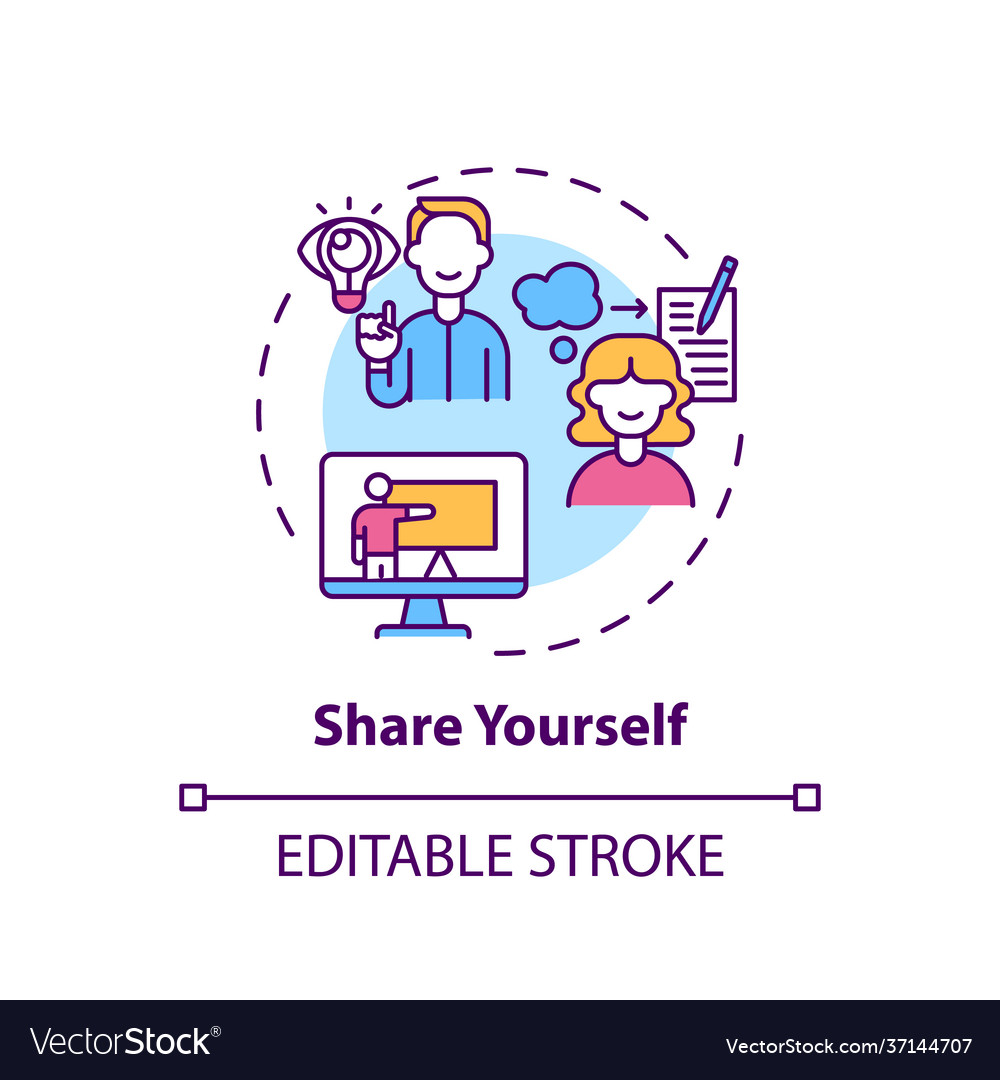 Share yourself concept icon Royalty Free Vector Image