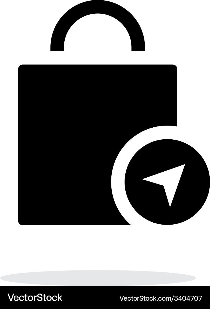 Shopping bag location simple icon on white Vector Image
