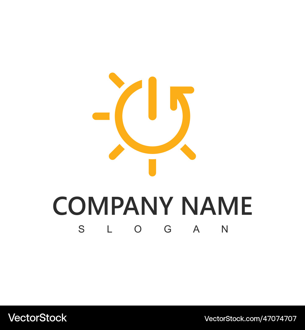 Solar power logo renewable energy concept icon Vector Image