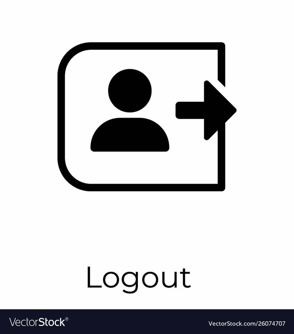 User logout Royalty Free Vector Image - VectorStock