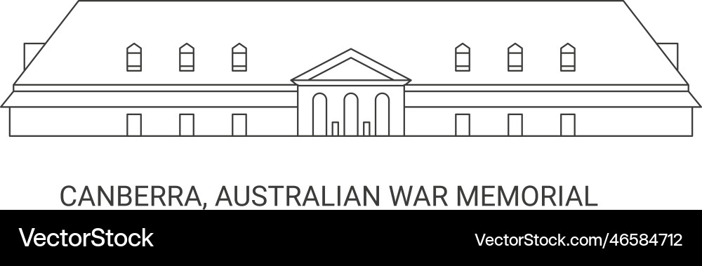 Australia canberra australian war memorial Vector Image
