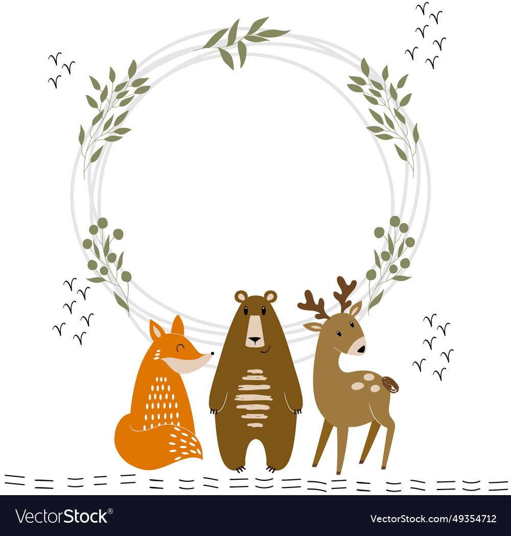 Forest frame Royalty Free Vector Image - VectorStock