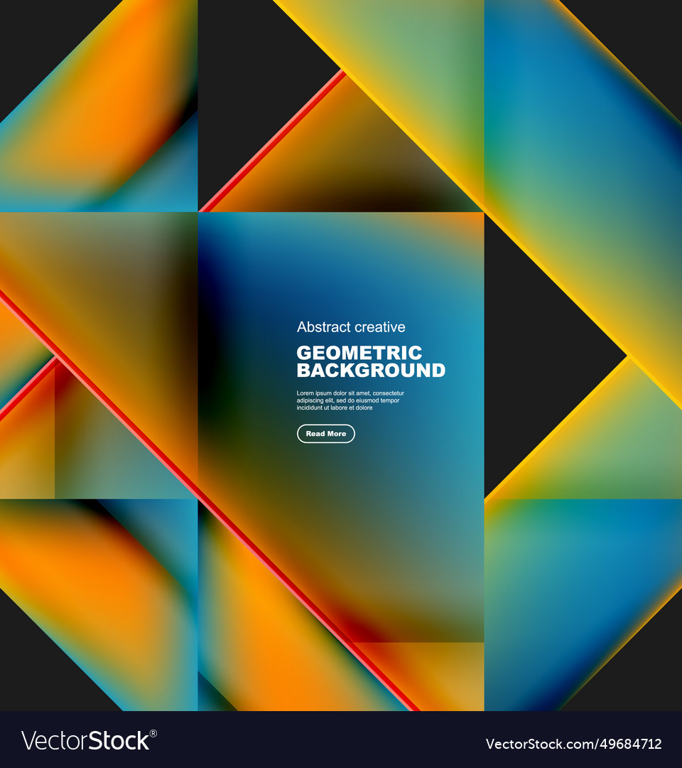 Gradient triangles abstract background Royalty Free Vector