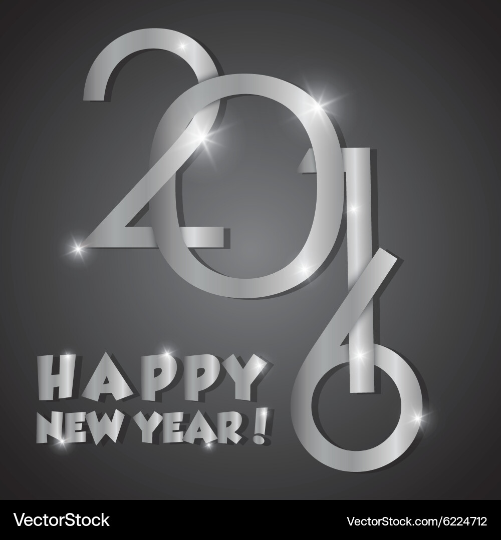 Happy new year colorful card Royalty Free Vector Image